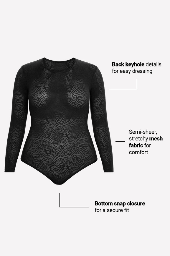 Hot Mesh Long Sleeve Bodysuit - Fabletics