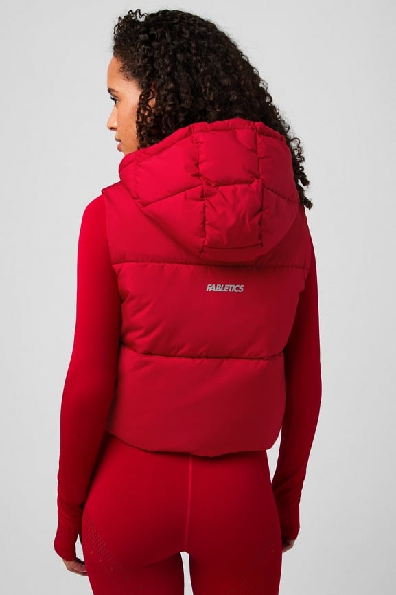 Essential Cropped Hooded Puffer Vest - Fabletics