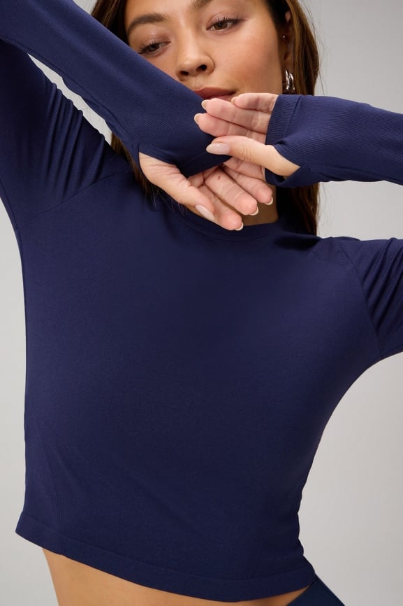 Feather Tech+ Cropped Long-Sleeve Top - Fabletics