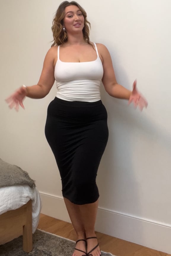 Smooth As Hell Shaping Midi Skirt - Yitty