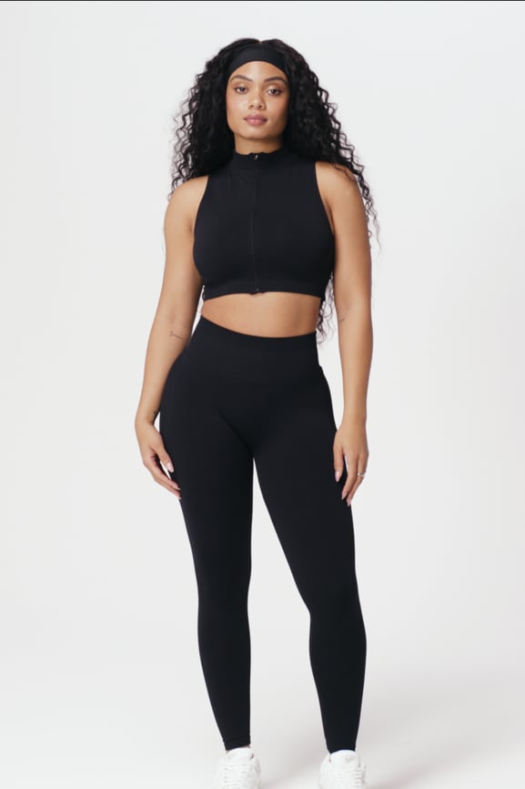 Sleek Seamless Zip Crop Top - Fabletics