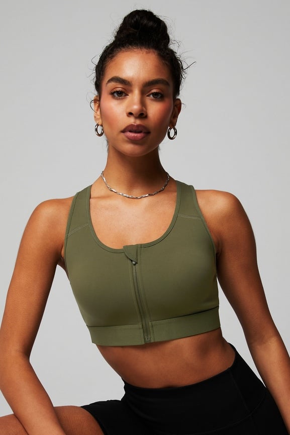 Front Zip High Impact Sports Bra - Fabletics Canada
