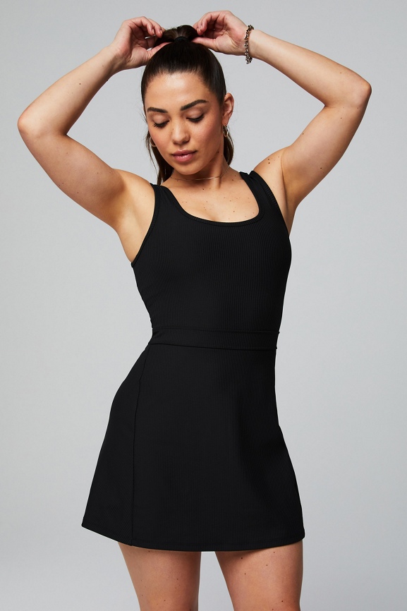 Sporty Rib Built-In Short Dress - Fabletics