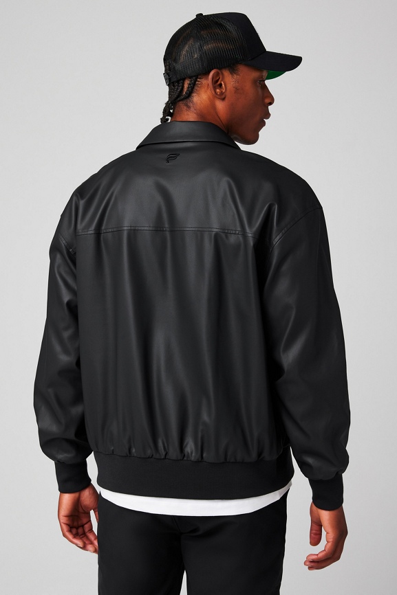 The Vegan Leather Bomber Jacket - Fabletics