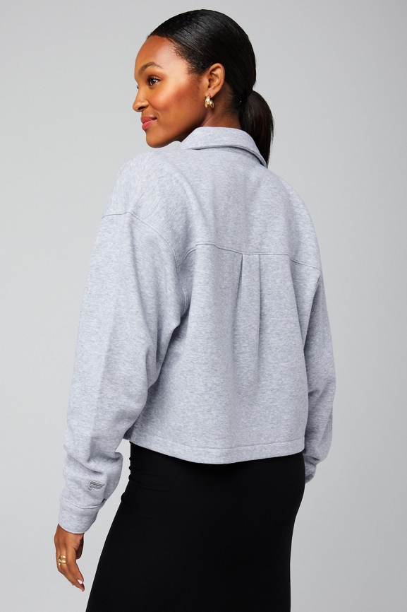 Cozy Fleece Cropped Shirt Jacket - Fabletics