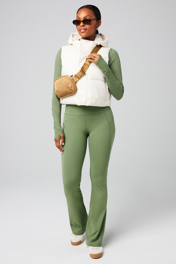 Essential Cropped Hooded Puffer Vest - Fabletics Canada