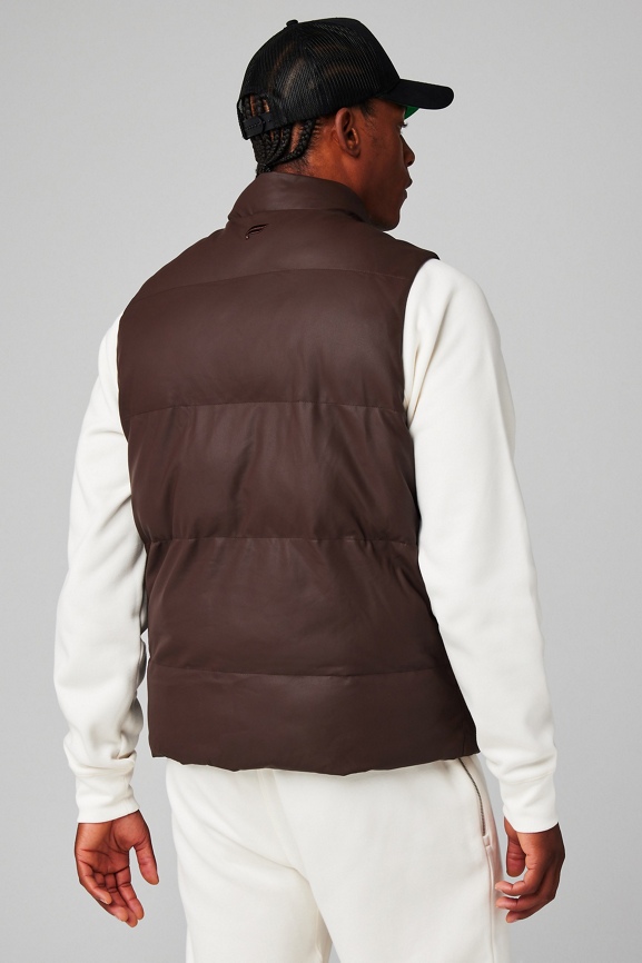 The Vegan Leather Essential Puffer Vest - Fabletics
