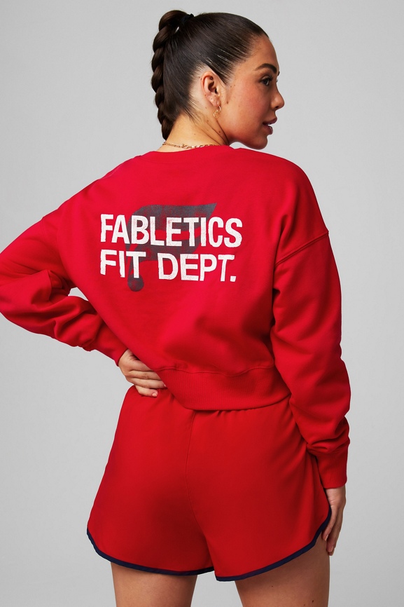 Year Round Terry Cropped Sweatshirt - Fabletics Canada