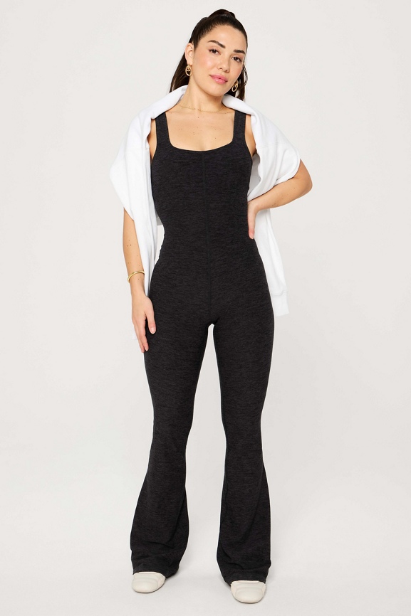 HeatherFlex Kick Flare Jumpsuit - Fabletics