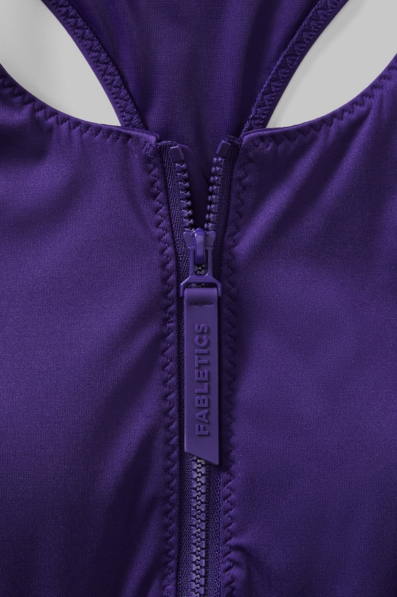 High Tide Zip-Front One-Piece Swimsuit - Fabletics Canada