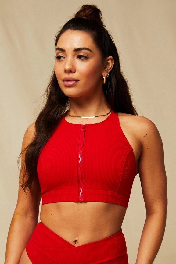 High Tide Zip-Front Swim Top - Yitty