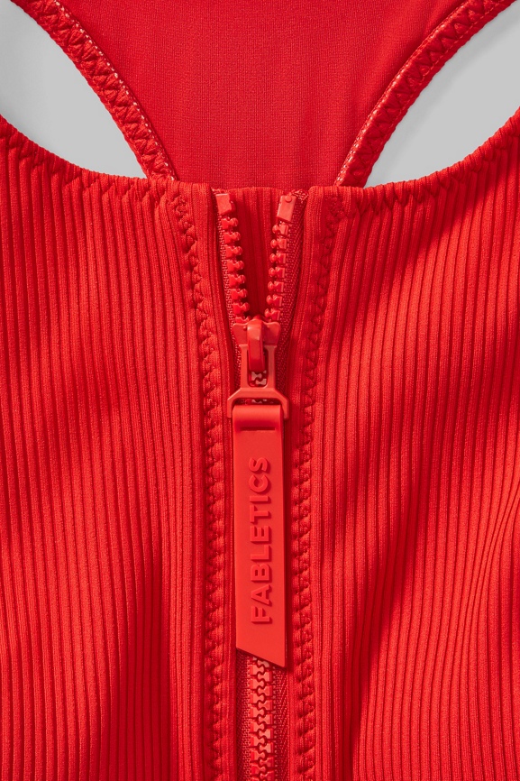 High Tide Zip-Front Swim Top - Fabletics