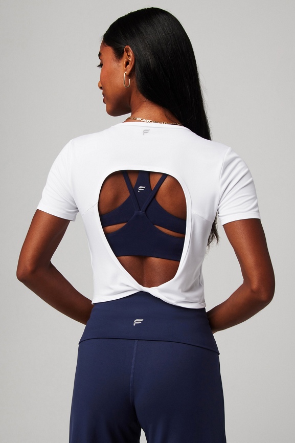 Dry-Flex Open Back Twist Short-Sleeve Tee - Fabletics