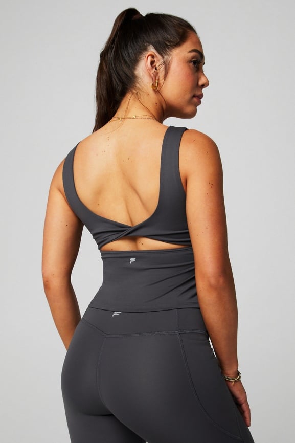 Oasis Twist Built-In Bra Tank - Fabletics Canada